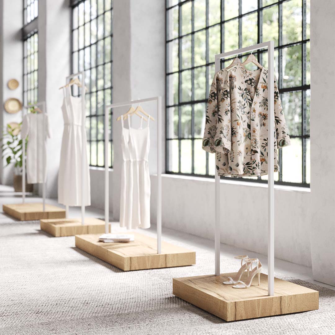 Kansas Clothing Rails | W 65 | Mandai Design
