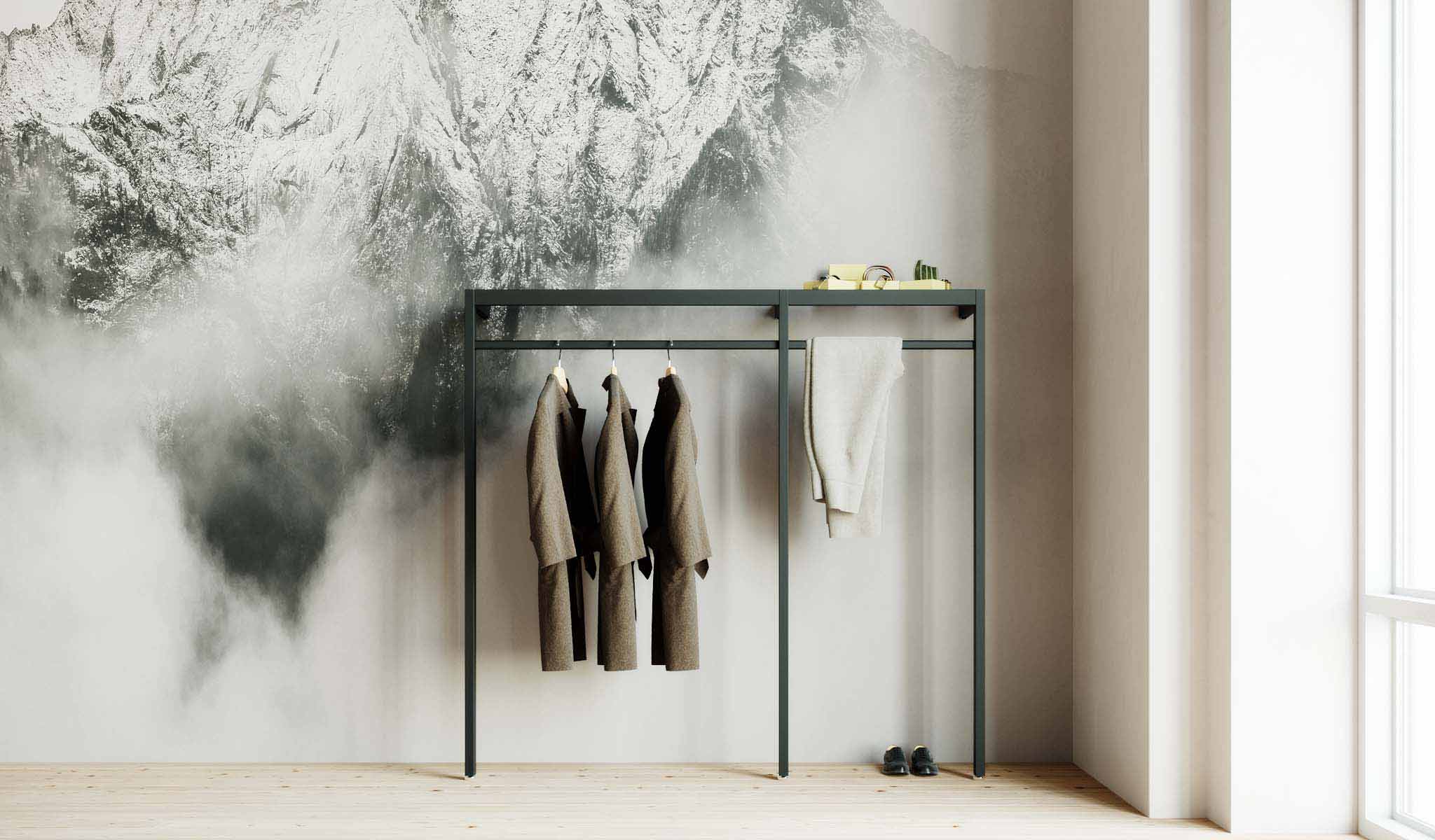 Clothing rail Glasgow | in black | Mandai Design