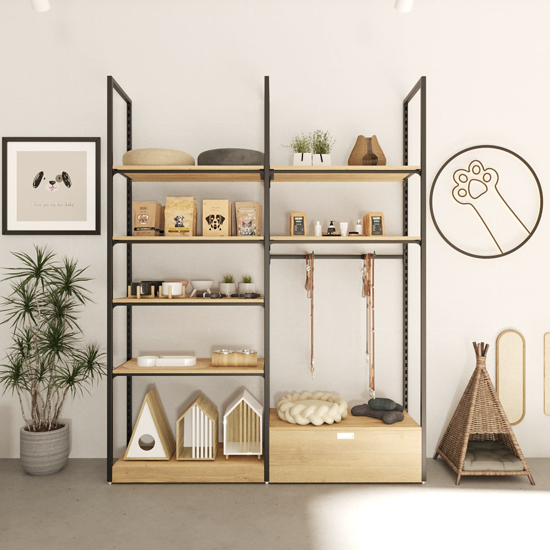 Pet Store Shelving and Interior