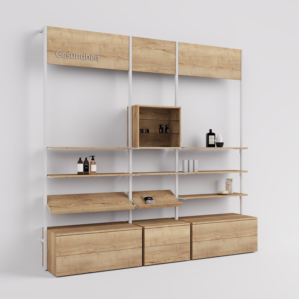 Shelving System Cetus | Style 3, white | Mandai Design