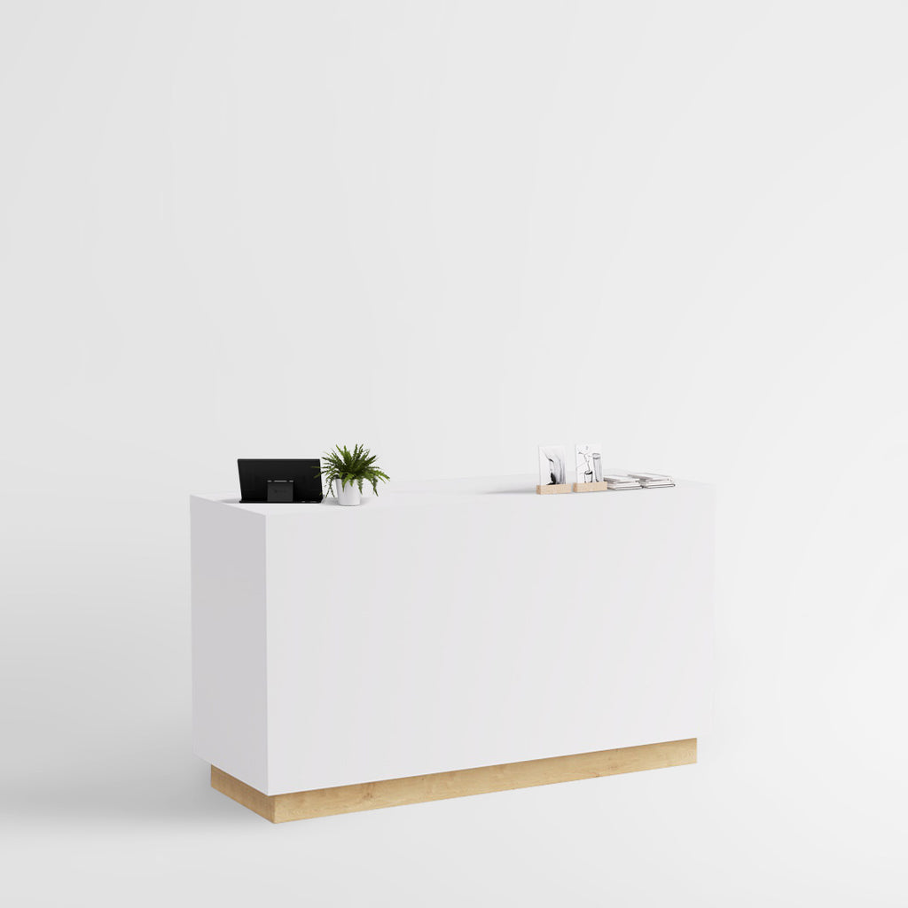 Shop Counter Matera | White and wood finish