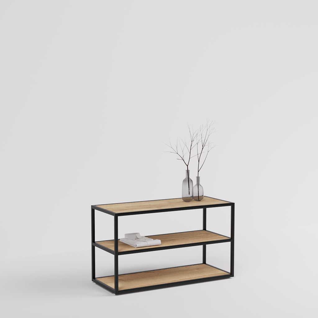 Display Table Como | Black steel, wood finish