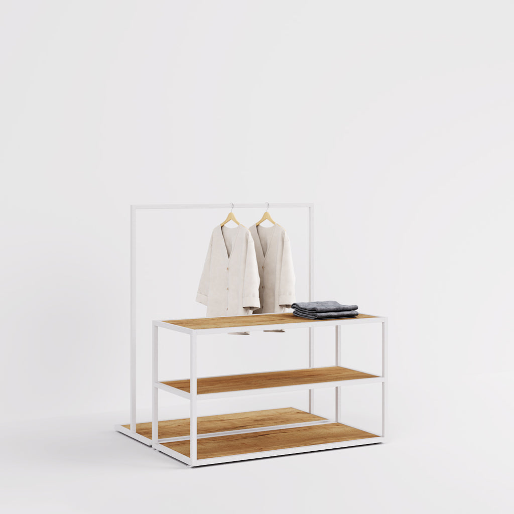 Display Table & Clothing Rail Como | in white | Mandai Design